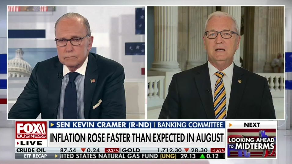 Sen. Cramer Discusses Inflation, Ukraine on Kudlow